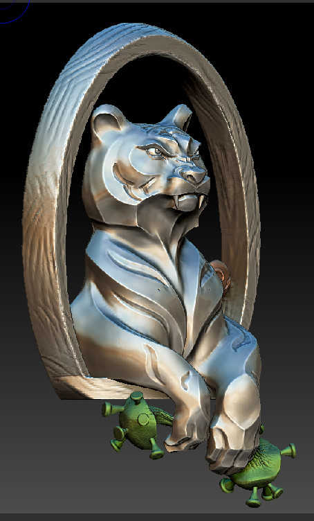 Файл OBJ decorative tiger in 2022 - cọp trang trí năm 2022・3D модель ...