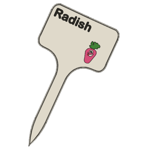 Download STL files Radish Signs / Labels for garden ・ Cults