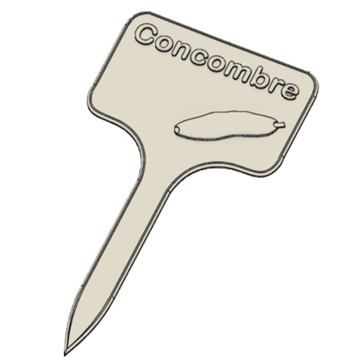 Download 3D printing files Cucumber Signs / Labels for garden ・ Cults