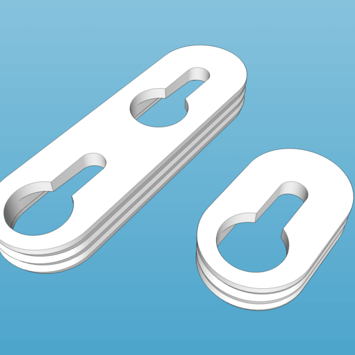 Download free STL file Keyhole Hanger (Single & Double) • 3D printable ...