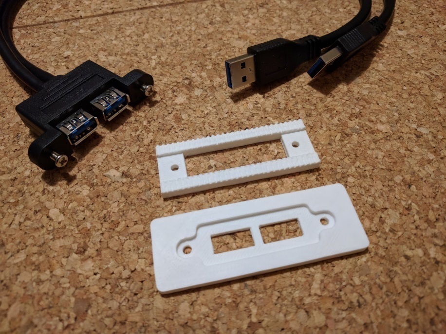 Free STL file Dual USB Plate / Panel Mount・3D print model to download・Cults