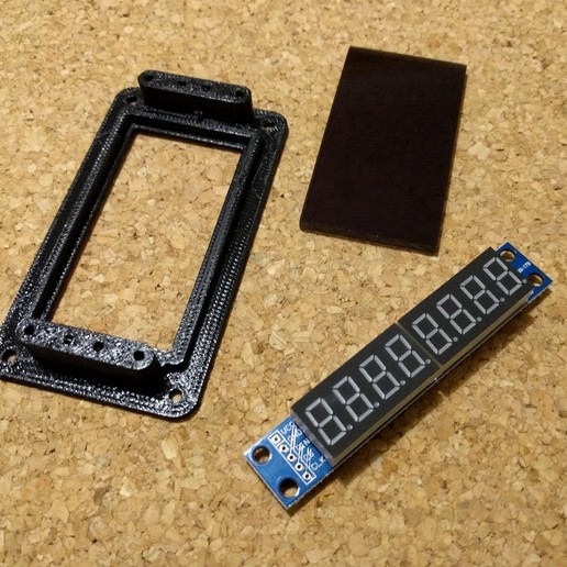 Download free 3D printer files Bezel for 2x 8 Digit 7 Segment LED ...