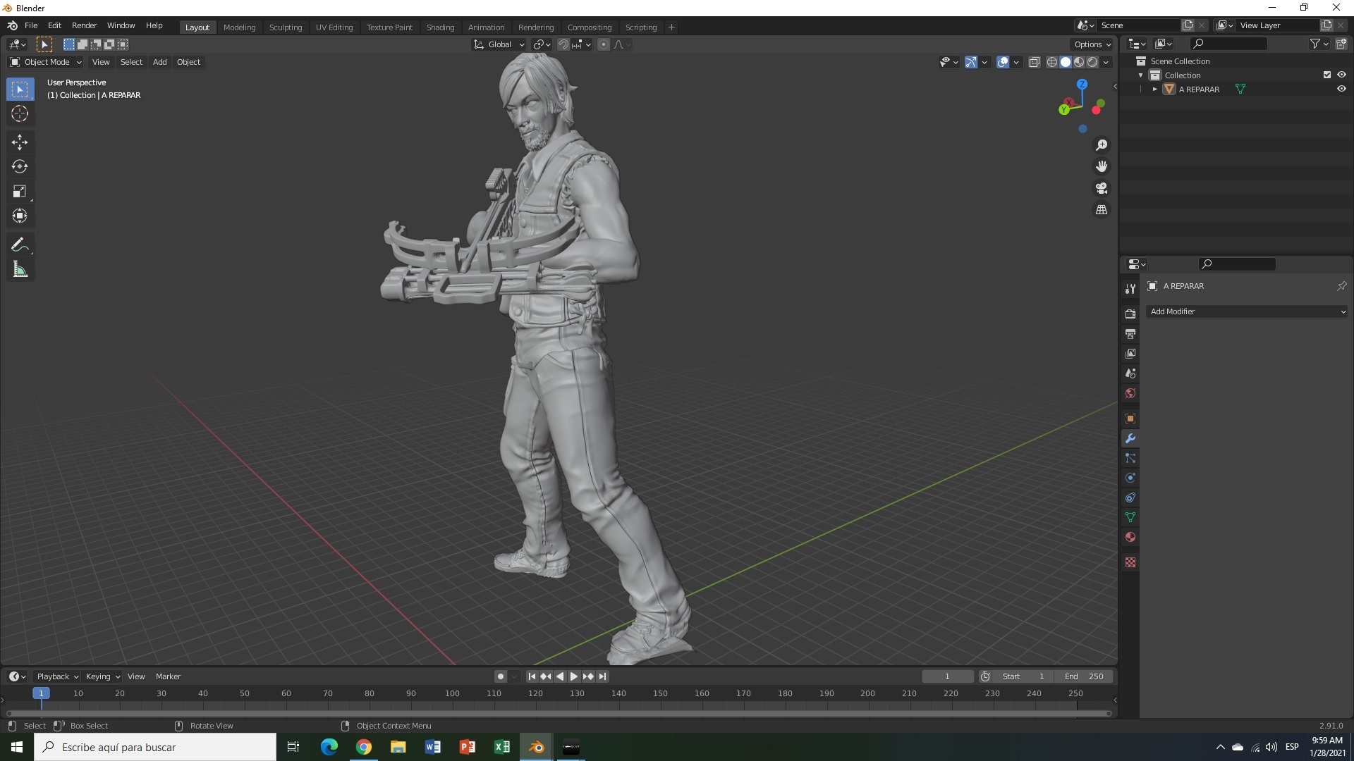 STL file daryl dixon・3D printing design to download・Cults