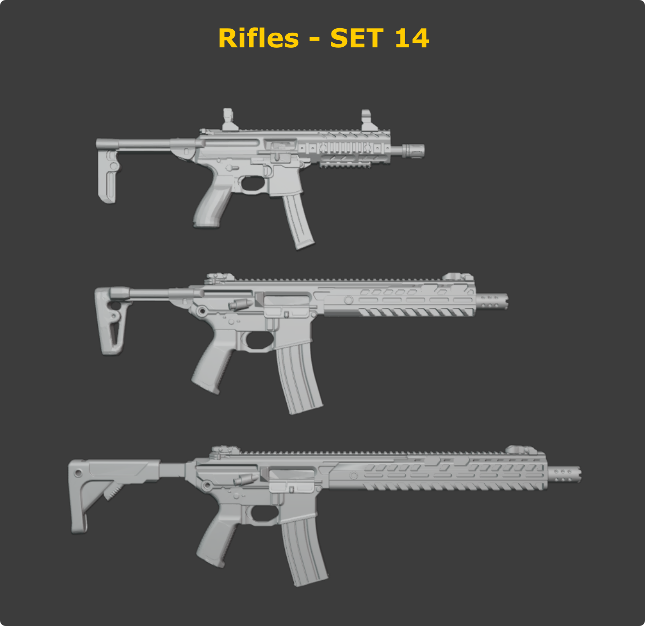 STL file Sig Sauer Rifles 3-PACK・Model to download and 3D print・Cults