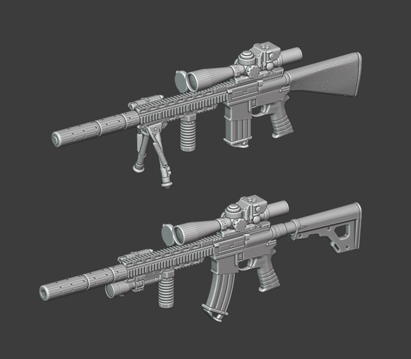 STL file Rifle M16 2-Pack・3D print model to download・Cults