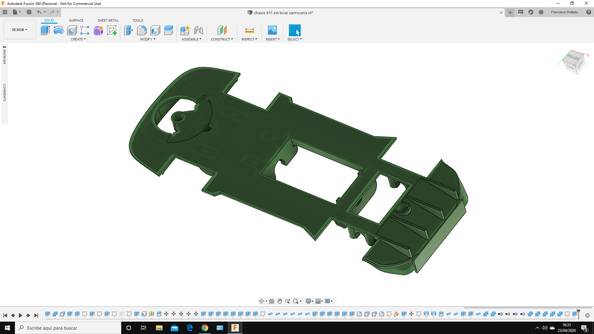 STL file Scalextric - Chassis for Porsche 911 GT1・3D print object to ...