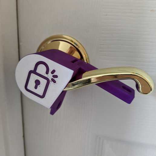 Download free 3D printer designs Door handle lock for escape room games ...