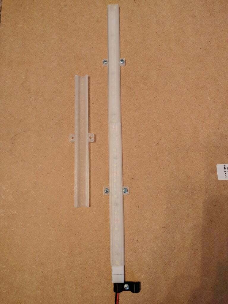 Free STL file 150mm LED Light Strip Diffuser/Protector, 2835 LEDs 🔧・3D ...