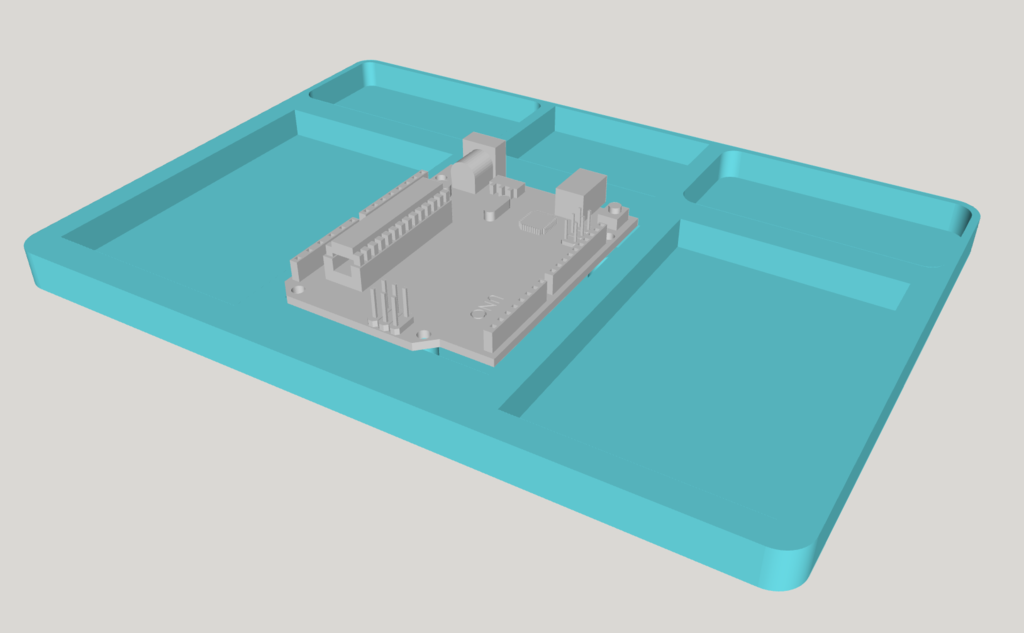 STL file BreadBoard Base for Arduino UNO・3D printing template to ...