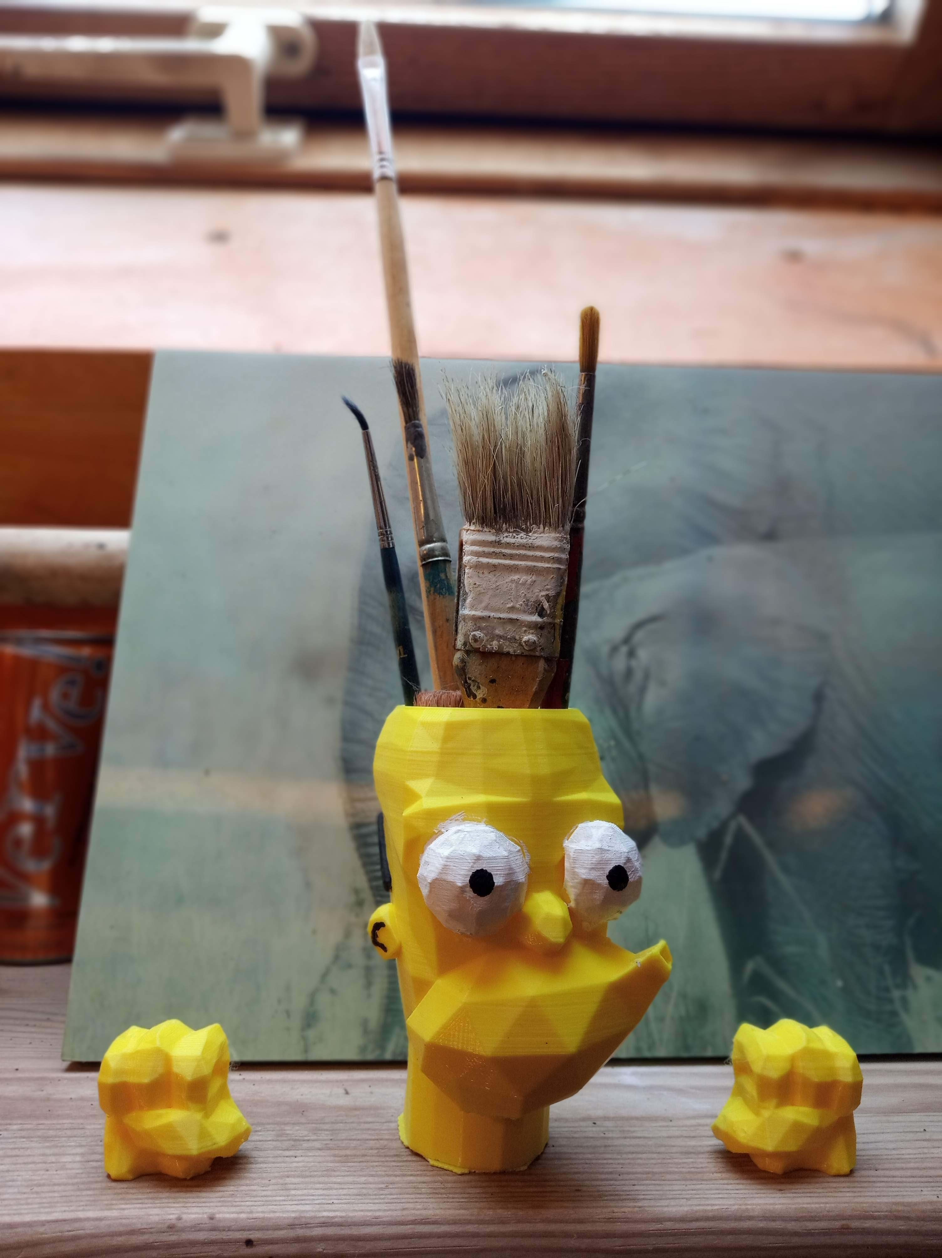 Free STL file Homer Simpson potty or storage・3D printing design to ...