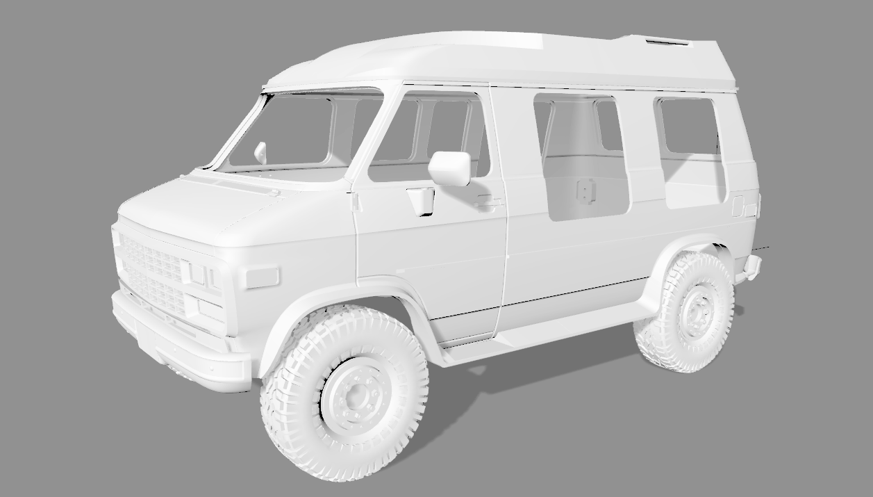 Download STL file CHEVY VAN G20 RC BODY SCALER AXIAL MST TRX4 RC4WD ...