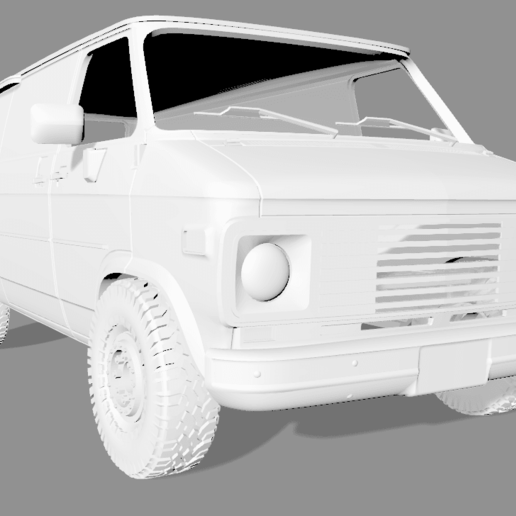 Download STL CHEVY VAN G20 RC BODY SCALER AXIAL MST TRX4 RC4WD ・ Cults