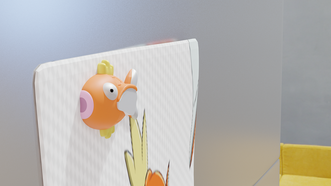 STL file Magikarp mold for keychain or magnet for cold porcelain・3D ...