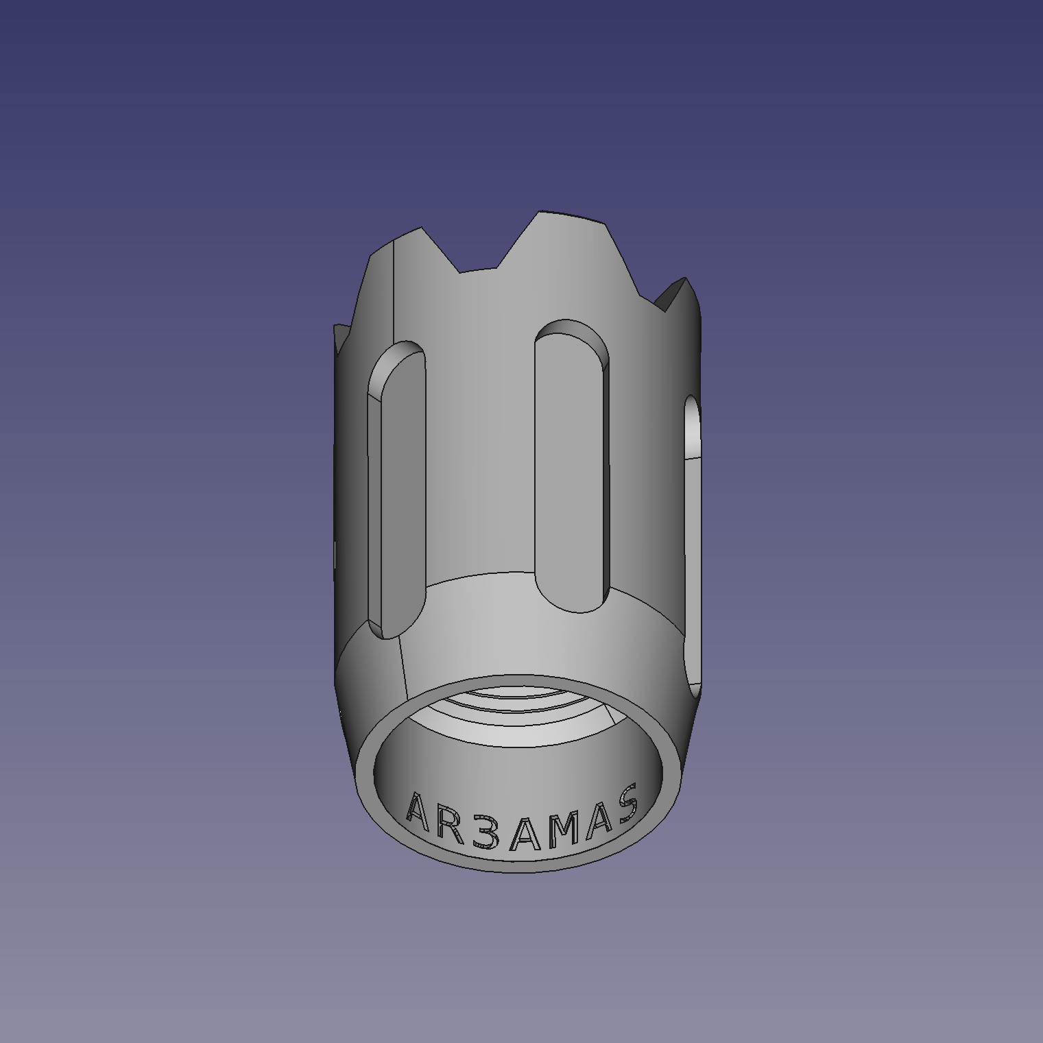 Free STL file EMEK MF100 Stock Barrel Back Muzzle Brake・3D printer ...