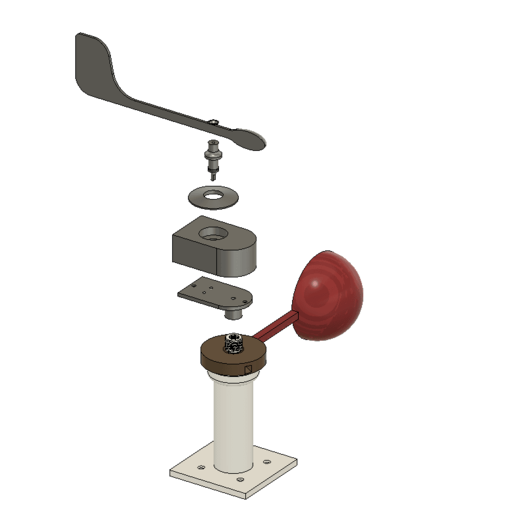 Download free 3D printing designs Anemometer w/ Hall Effect Sensor ・ Cults