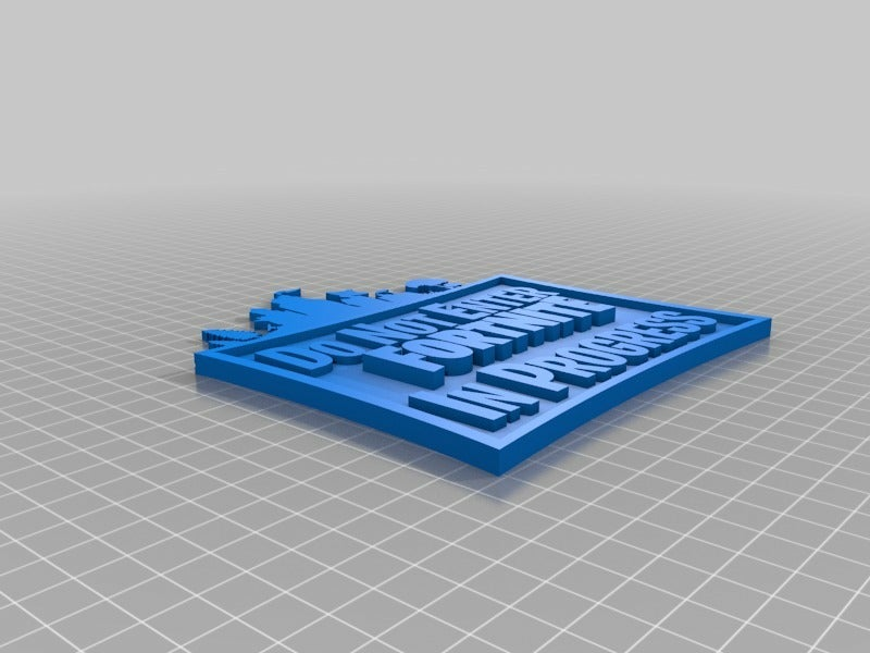 Free STL file Fortnite Door Sign・Object to download and to 3D print・Cults