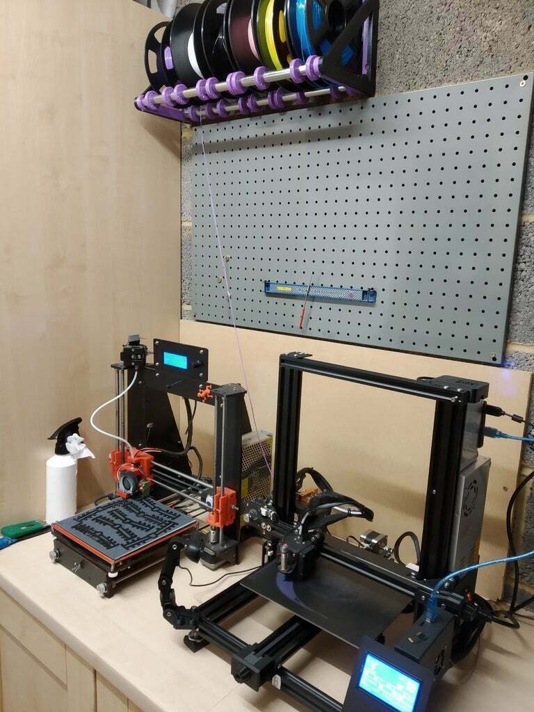 Free STL file Filament Rack (with Bearings) 🪢・3D printing model to ...