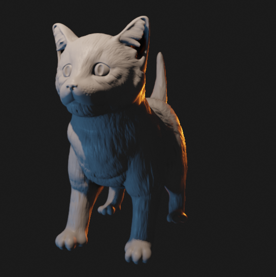 STL file Kitten sculpture・3D printable model to download・Cults