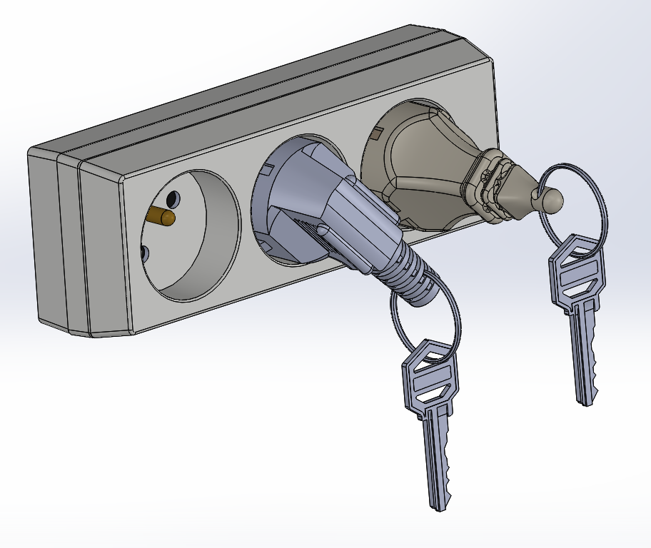 Free STL file SOCKET KEY RING・3D printing design to download・Cults