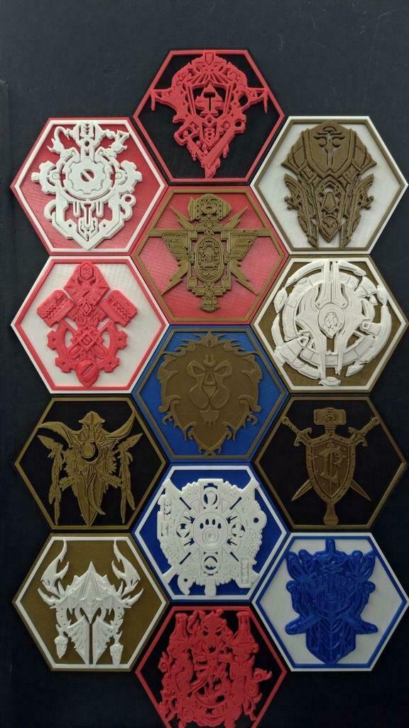 Free 3D file World of Warcraft Hex Mural ( Alliance Races Crest ) 🗺️ ...