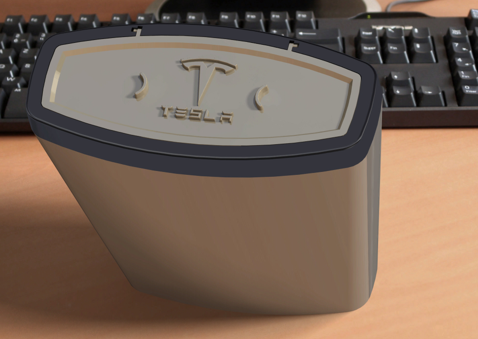 Free 3D file Trash Can - tesla logolu 🗑️・3D print design to download・Cults