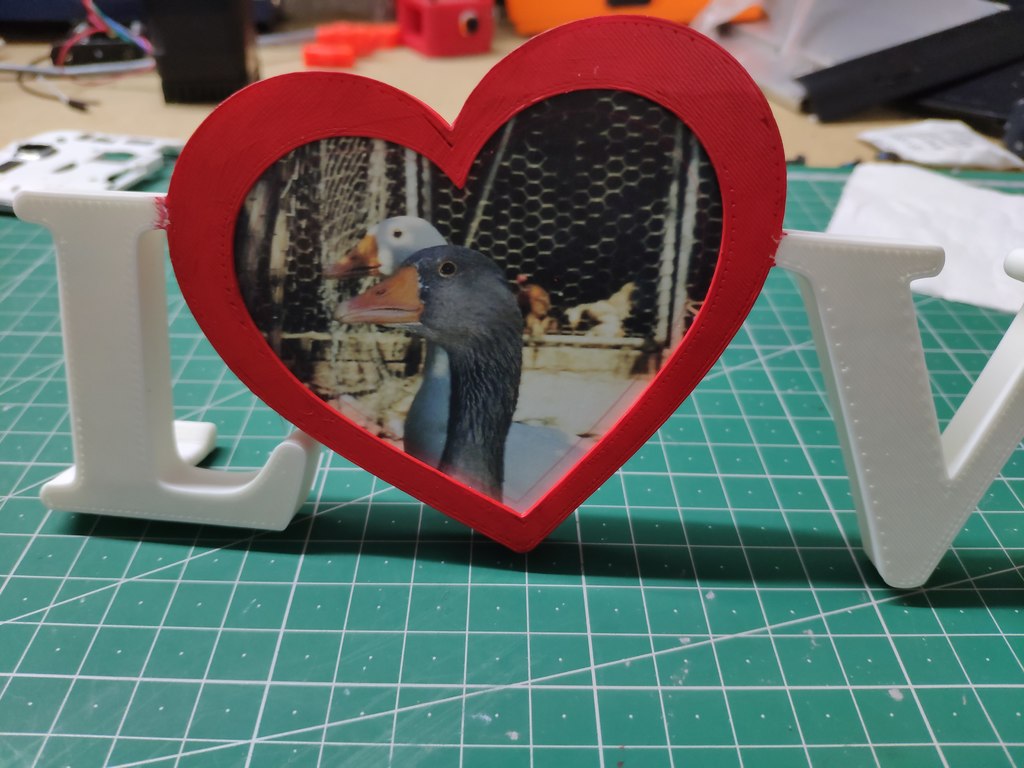 Free 3D file Romantic Love Frame Picture ️‍🔥・3D printable model to ...