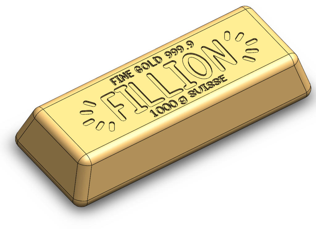 Archivo 3D gratuito Fillion (más de un millón, billón, trillón) Goldbar ...