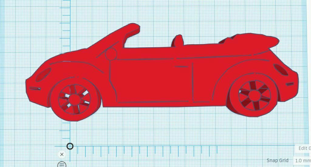 Free 3D file VW New Beetle Convertible Key Chain・3D printing model to ...