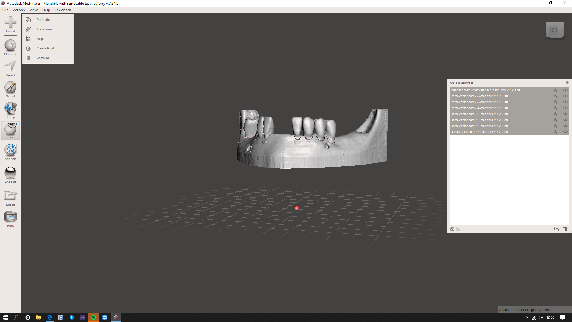 STL file Mandible with removable teeth・3D printer model to download・Cults