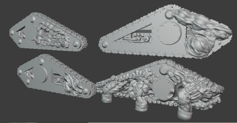 Free STL file corrupted vesarian forge pattern battletank・Object to ...