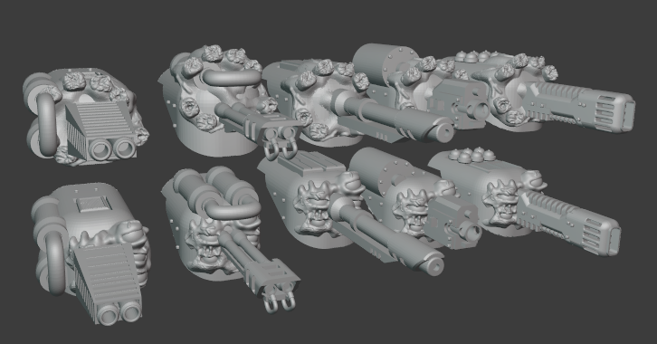 Free STL file corrupted vesarian forge pattern battletank・Object to ...