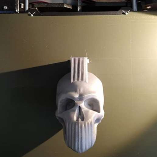 Download 3D printing templates Skull with hairstyle ・ Cults