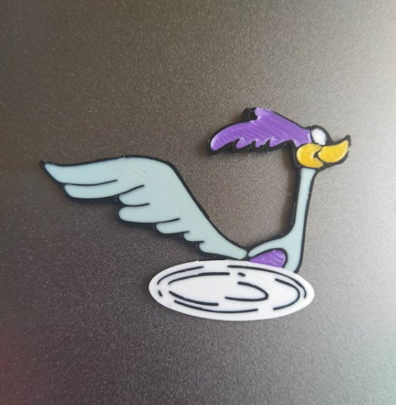 STL file Roadrunner 2D Keychain・3D printable model to download・Cults