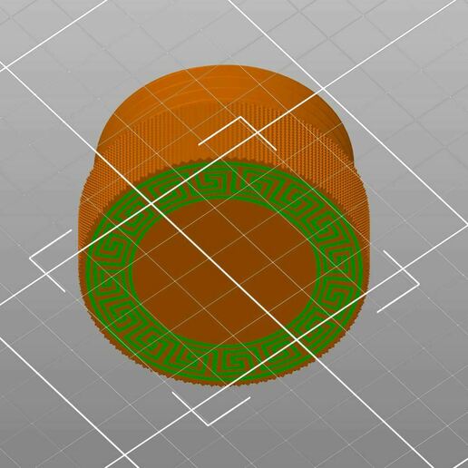 Download STL file Cylinder box Greek ornament • 3D printable template ...