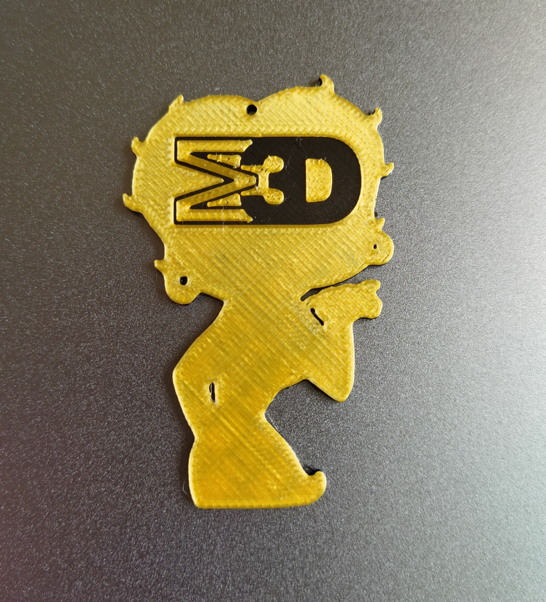 STL file Betty Boop 2D keychain・3D printing design to download・Cults
