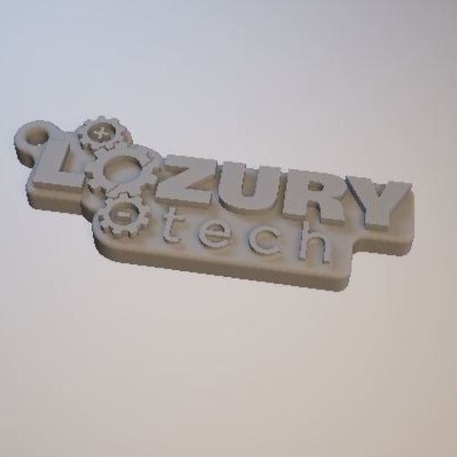 Download free STL file Keychain Lozury Tech / Llavero de Lozury Tech • 3D printing design ・ Cults