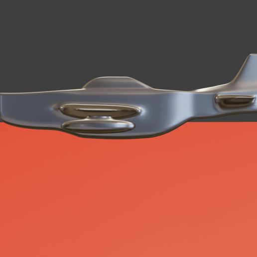 Download free OBJ file Mustang P-51 • Template to 3D print ・ Cults