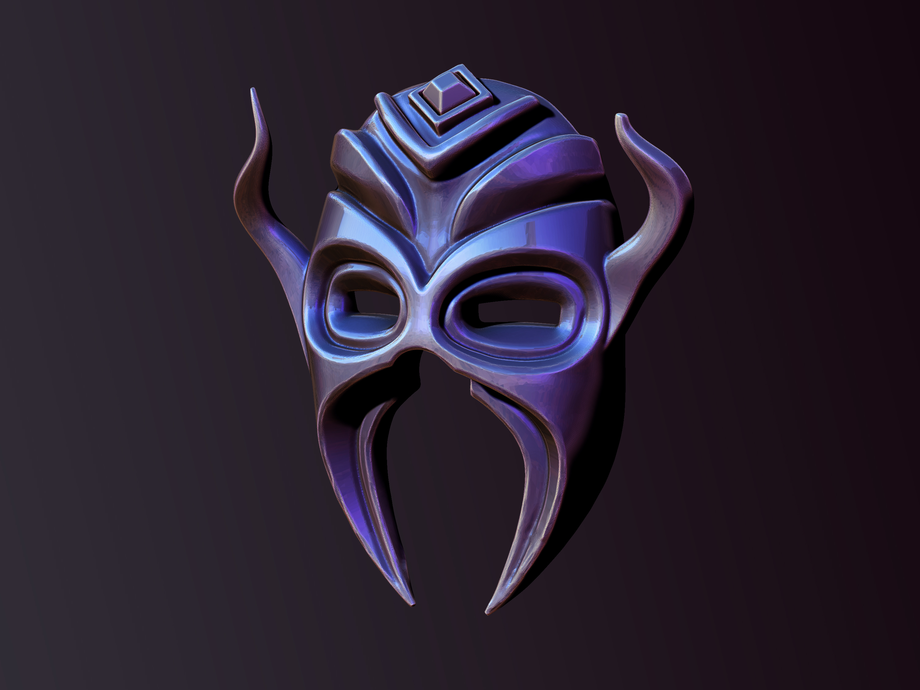 STL file Horned mask・3D printer design to download・Cults