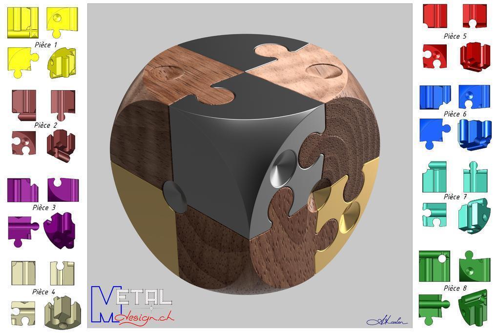 Free STL file Puzzle dé・Template to download and 3D print・Cults