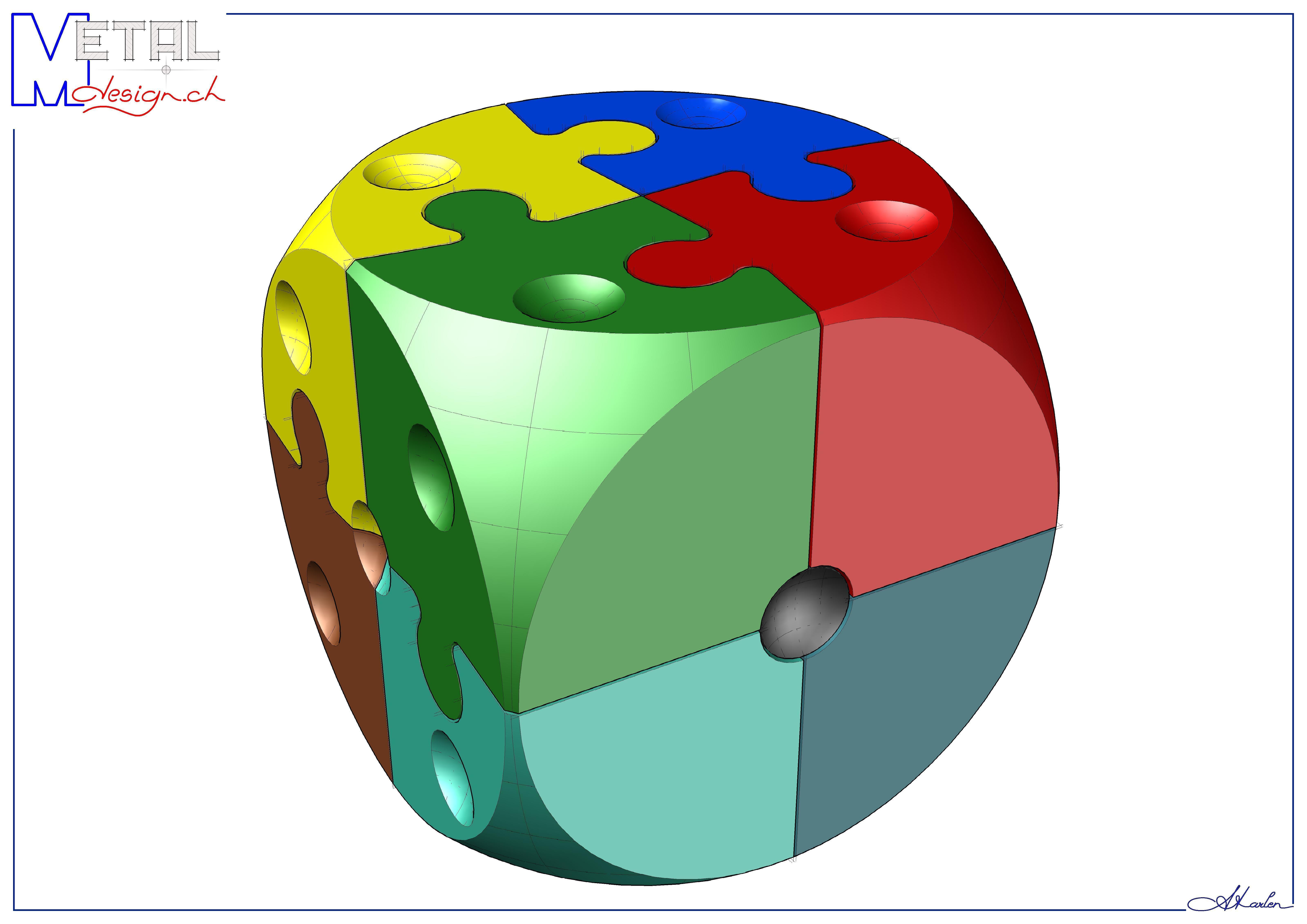 Free STL file Puzzle dé・Template to download and 3D print・Cults