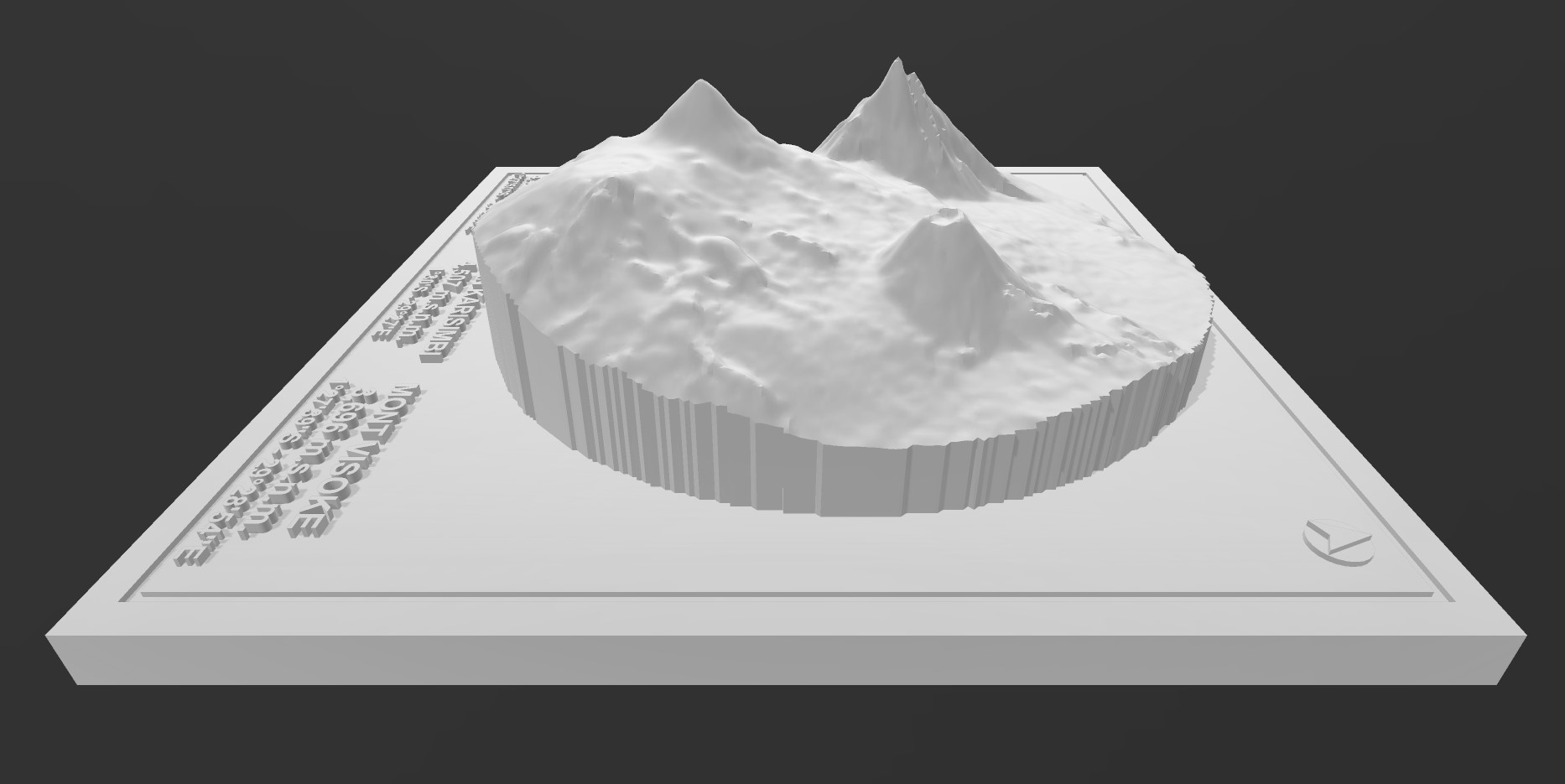 STL file PLATE FOR PLUMES - Visoke Volcano - Mikeno - Karisimbi ...
