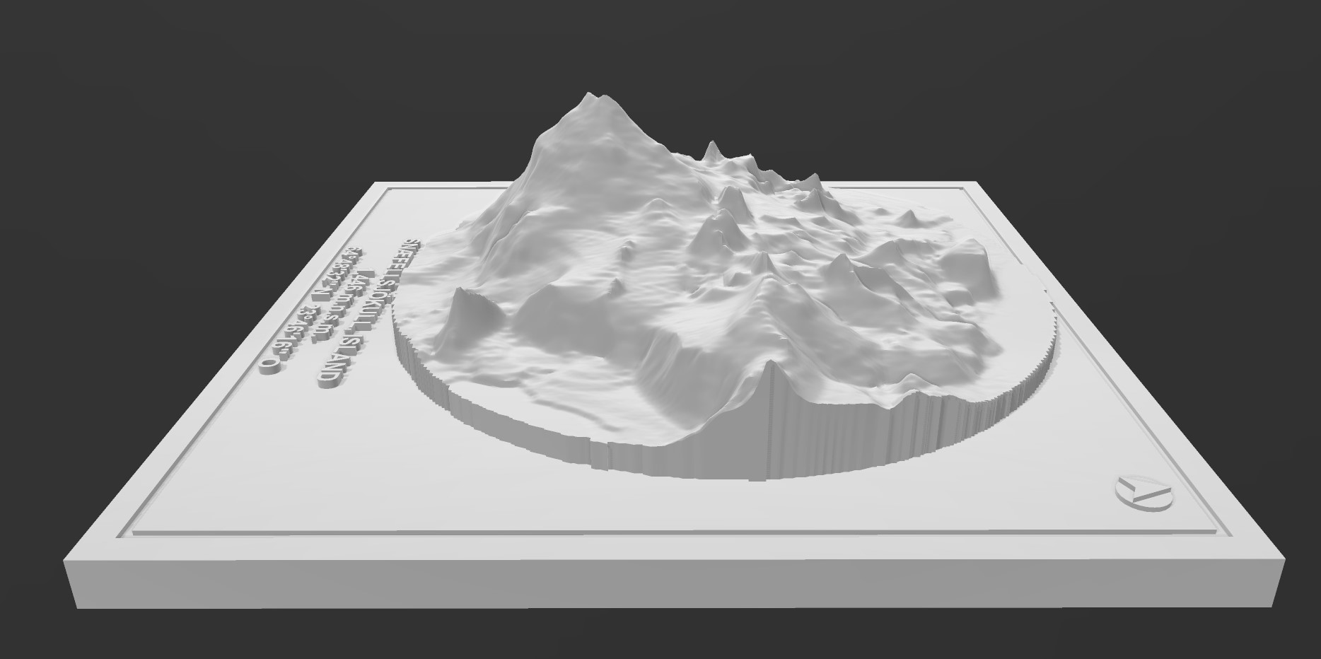 STL file SILVER PLATE - Snæfellsjökull Volcano - Iceland - World ...