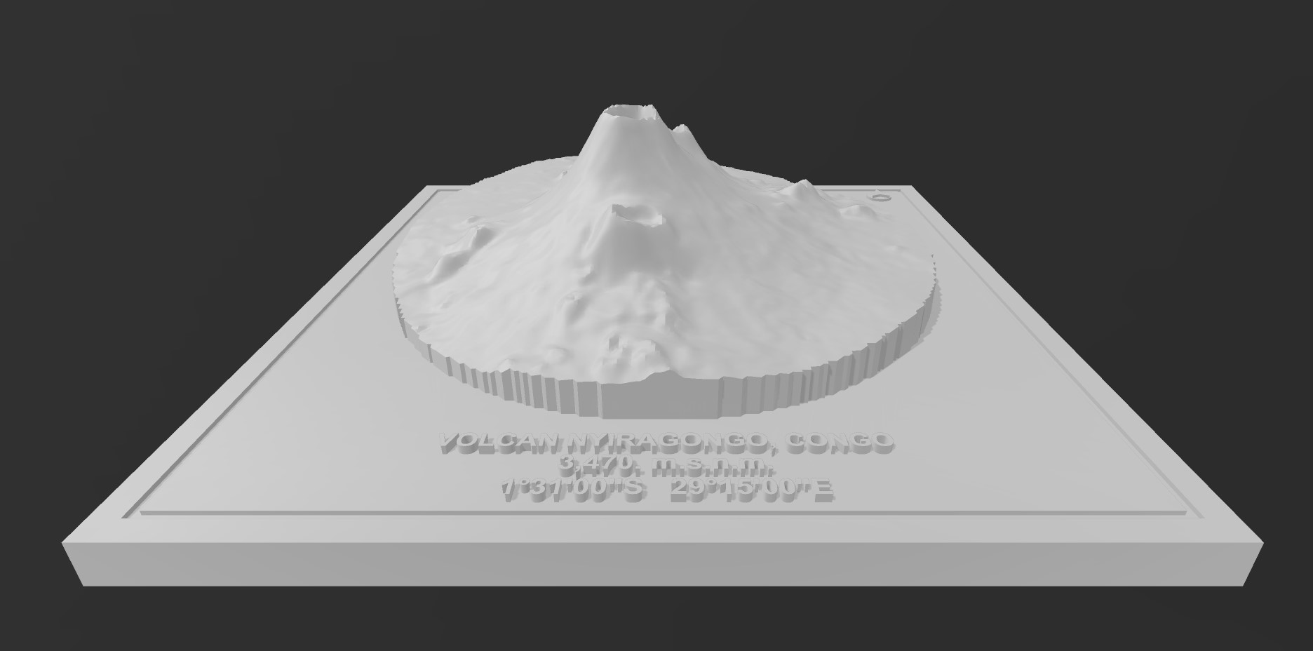 Fichier STL PLAQUE D'ARGENT - Mont Nyiragongo - République du Congo ...