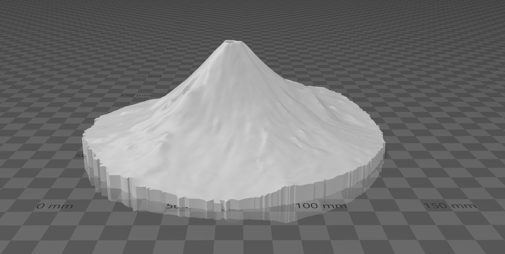 Файл 3D Mount Fuji - Japan - Volcanoes of the World - Circular Cutting ...