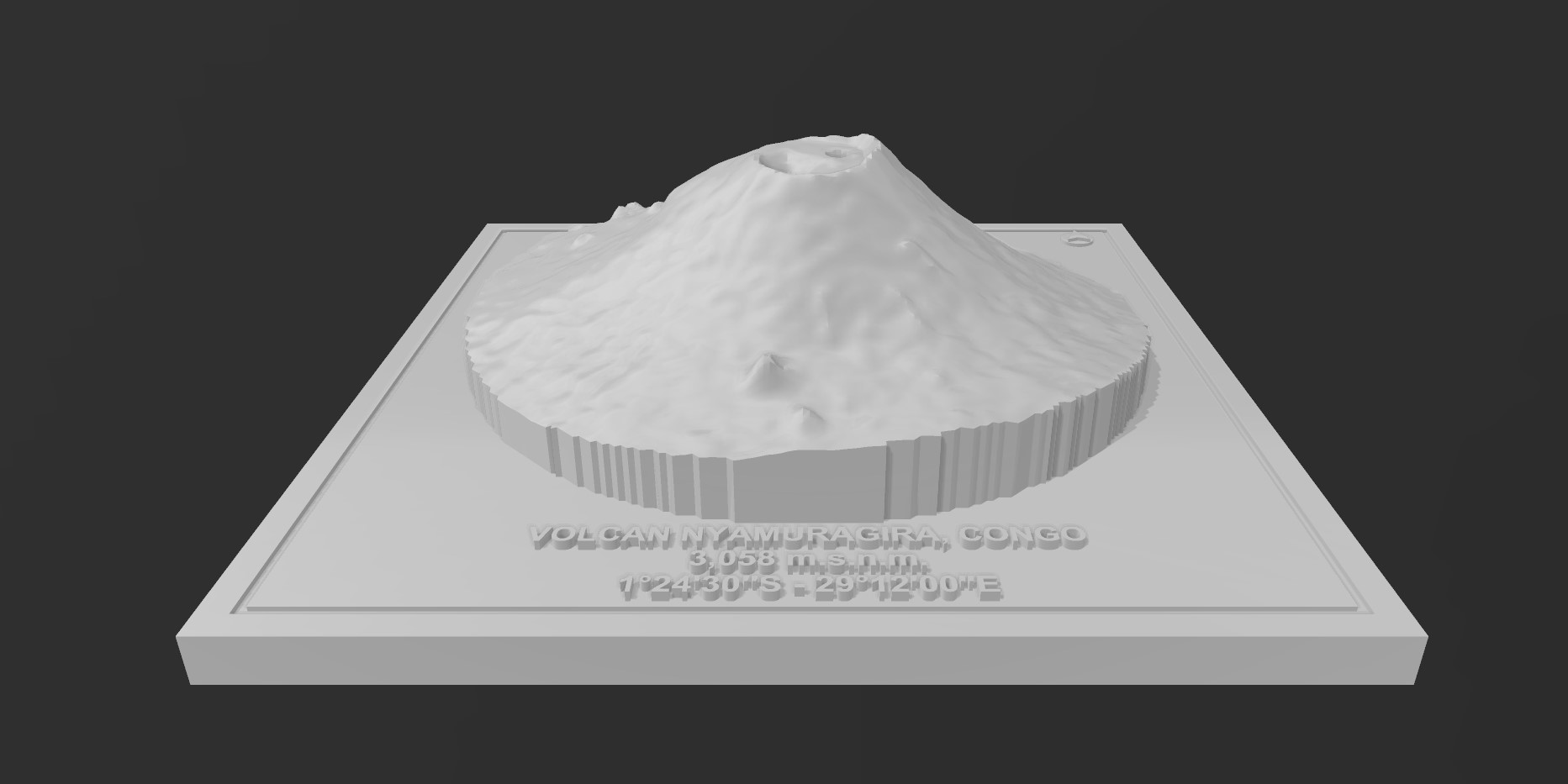 STL file PLUME PLATE - Nyamuragira Volcano - Republic of Congo ...