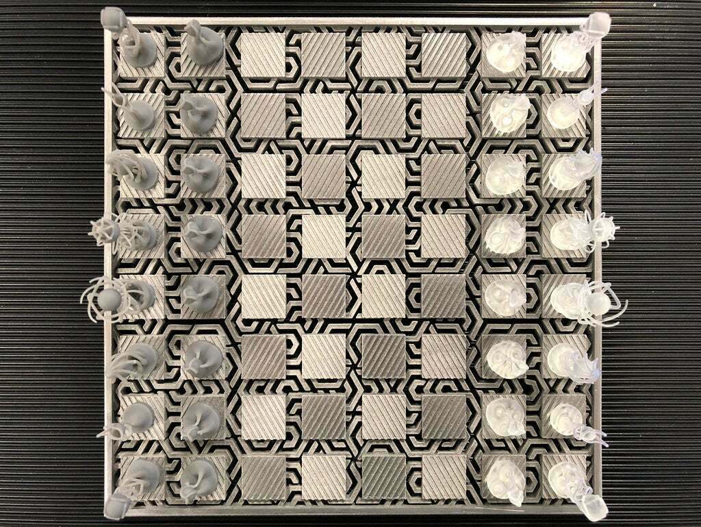 Free STL file Chess board with tessellated design ♟️・Template to ...
