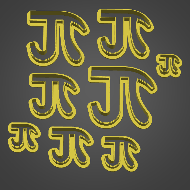 Fichier 3D gratuit Jeu de cutters Pi・Objet à télécharger et à imprimer ...