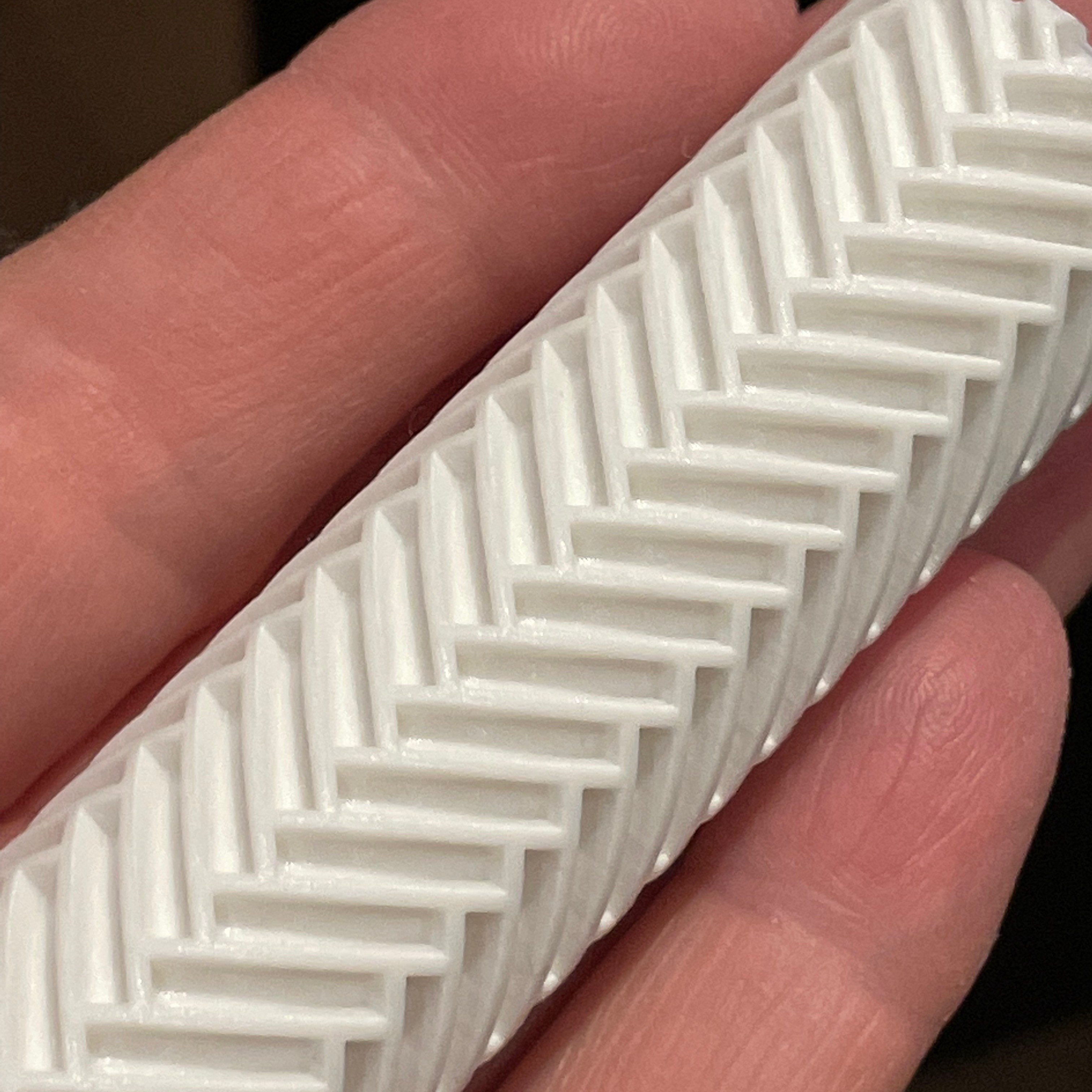 STL file Herringbone texture roller - made for polymer clay・3D printing ...