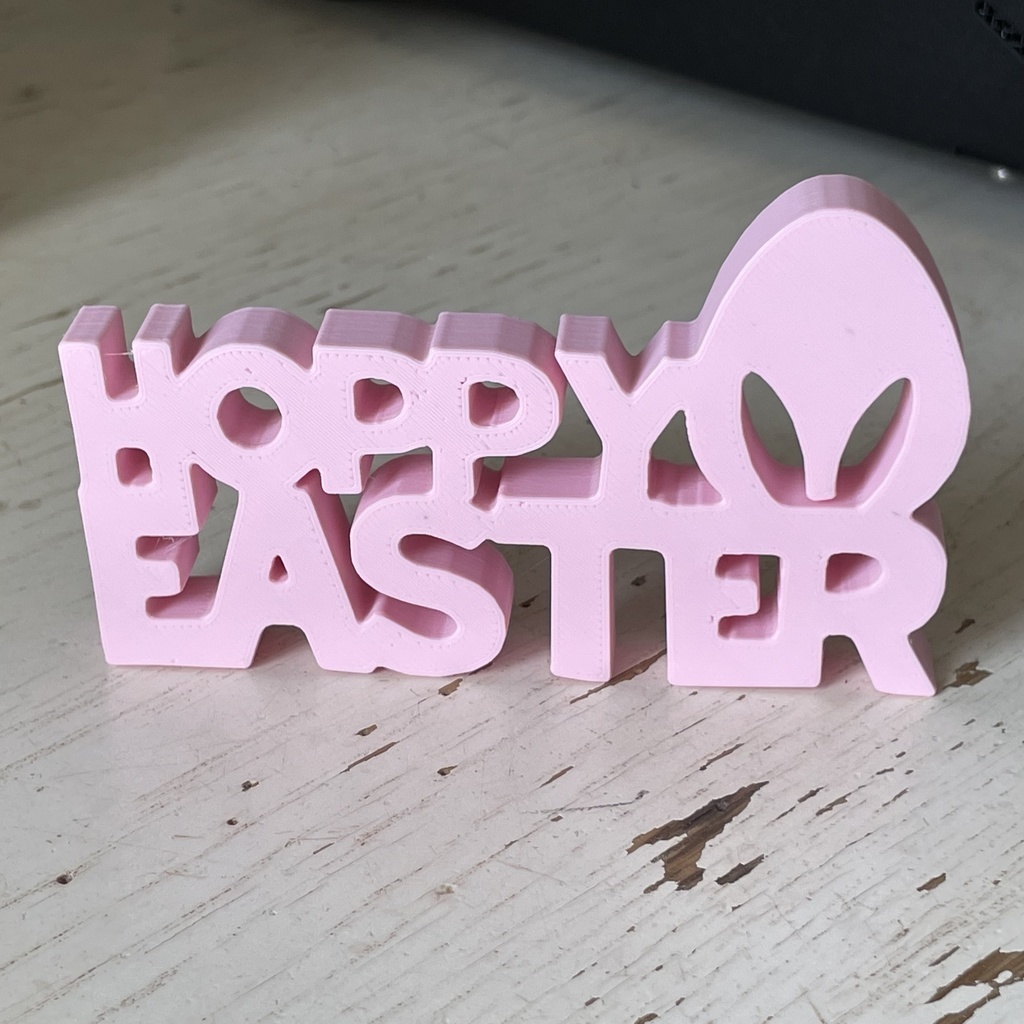 Free 3D file Hoppy Easter standing text sign・3D printable object to ...