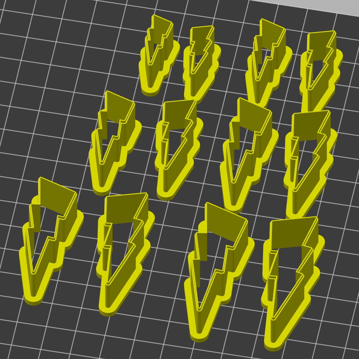 STL file Lightning cutter set - nine sizes 🌩️・3D print design to ...